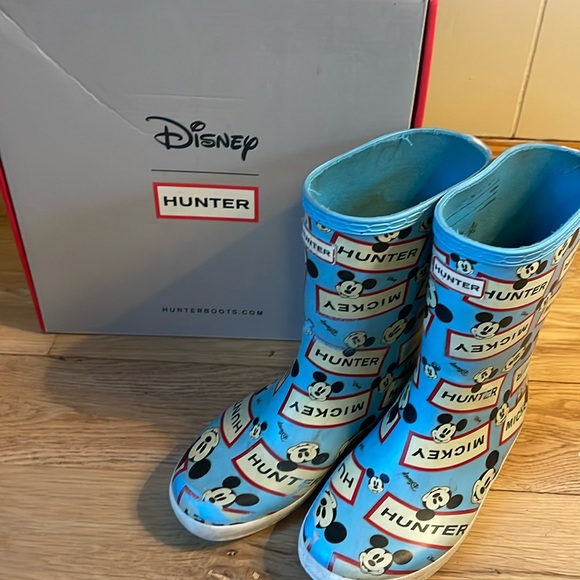 Hunter | Shoes | Hunter Blue Mickey Disney Boots | Poshmark